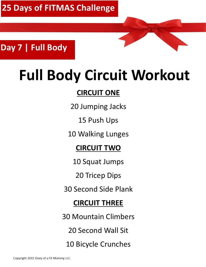 25 Days of FITMAS Workout Challenge: Day 7 - Diary of a Fit Mommy