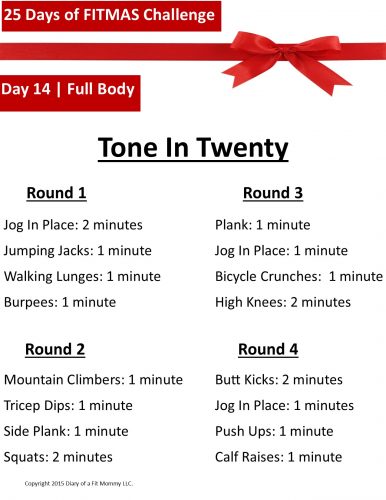 25 Days Of Fitmas Workout Challenge Day 14 Diary Of A Fit Mommy