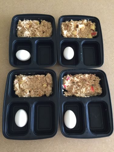 Easy Breakfast Meal Prep: Apple Cinnamon Oatmeal and Boiled Eggs ...