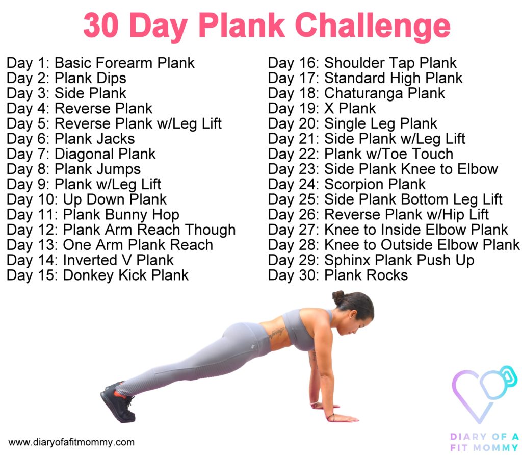 30 Days of Planksgiving: Plank Workout Challenge - Diary of a Fit Mommy
