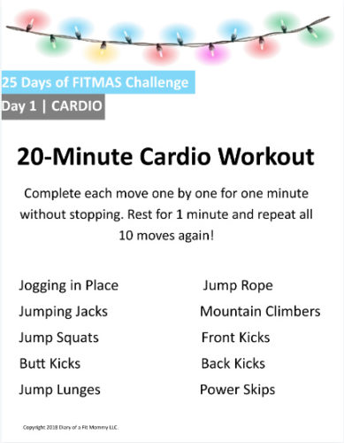 FREE 25 Days of FITMAS Workout Challenge - Diary of a Fit Mommy