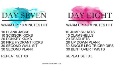 14 Day Spring Fitness Challenge: Workouts + Healthy Meals - Diary of a ...