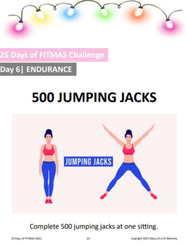 Free 25 Days Of Fitmas Workout Guide Diary Of A Fit Mommy