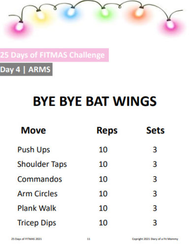 FREE 25 Days of FITMAS Workout Guide - Diary of a Fit Mommy